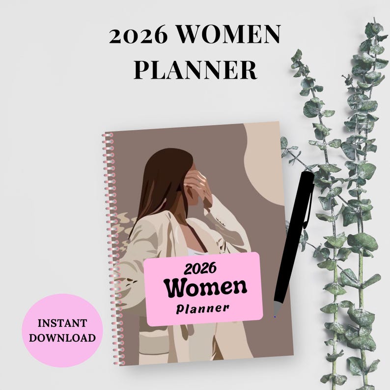2026 Women Planner Printable PDF, Daily Weekly Monthly Organizer With ...