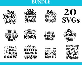 Winter SVG Bundle | Cozy Season Cut Files (digital Download) - Etsy UK