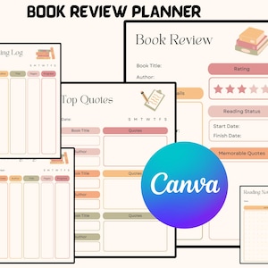 Personalized Book Review Log: Printable Reading Journal & Quote Keeper ...