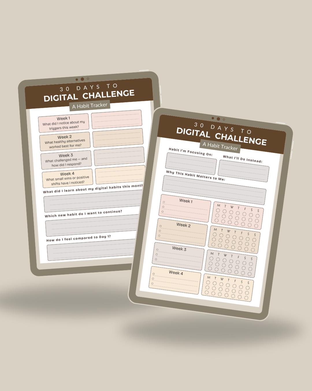 Printable Habit Tracker & Quote Poster Set: Self-care Tools (PDF) - Etsy