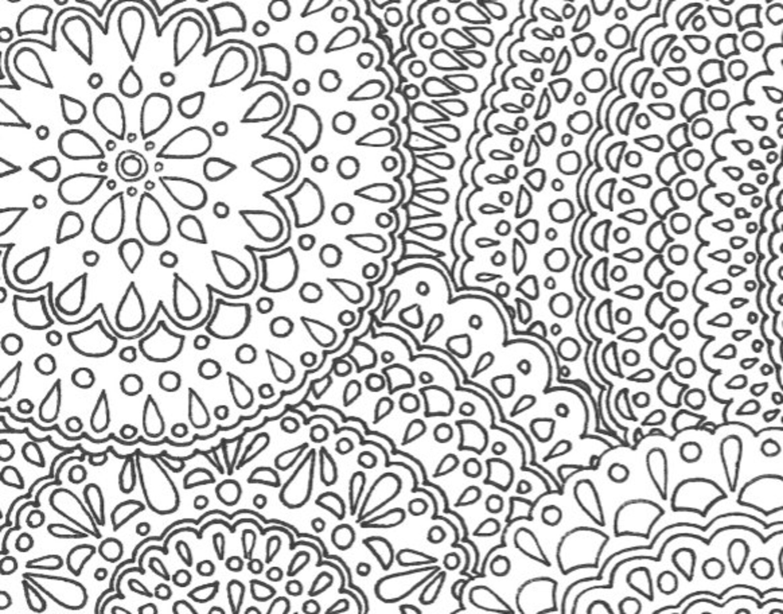 Overlapping Mandala Printable Adulte Coloring Page - Etsy Israel