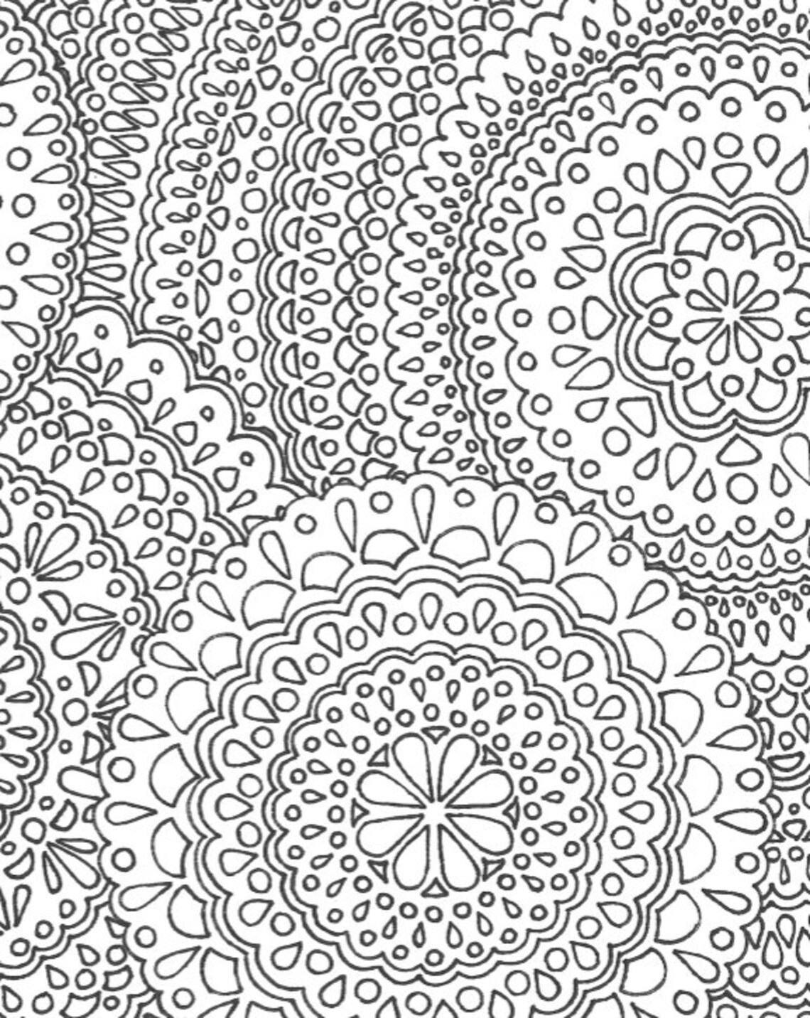 Overlapping Mandala Printable Adulte Coloring Page - Etsy