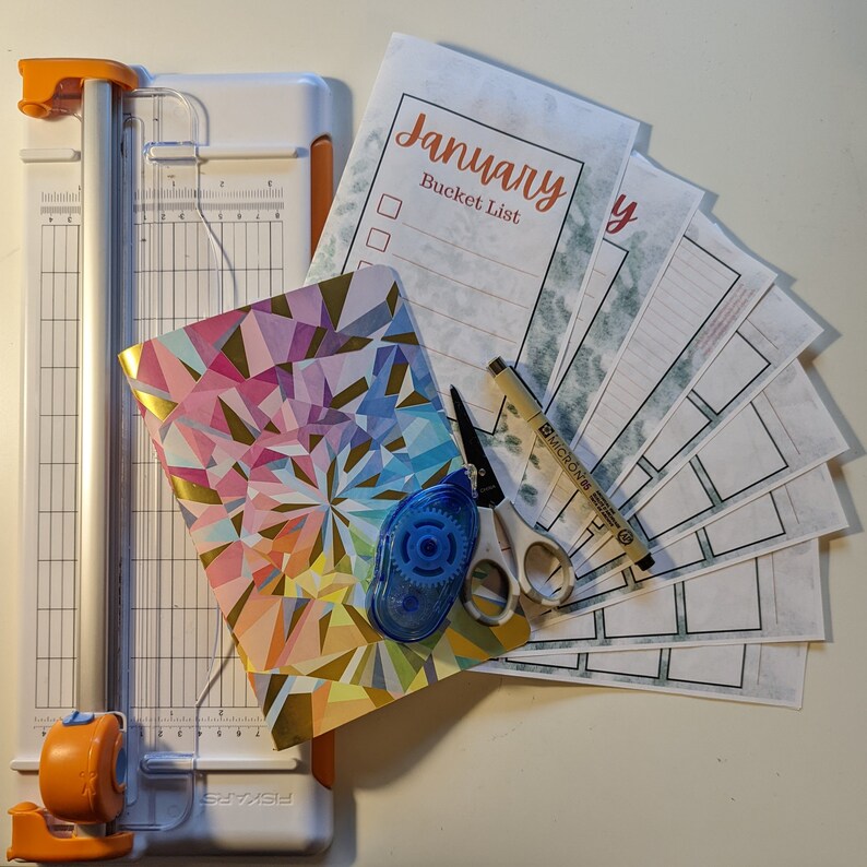 Printable January Planner and Journal Pages, Undated January Calendar ...