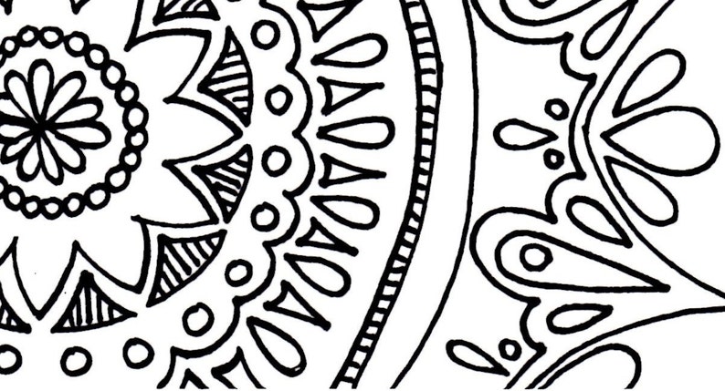 Printable Mandala Adult Coloring Page With Three Overlapping Mandalas ...