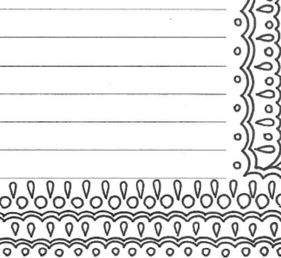 Notebook Paper Coloring Page