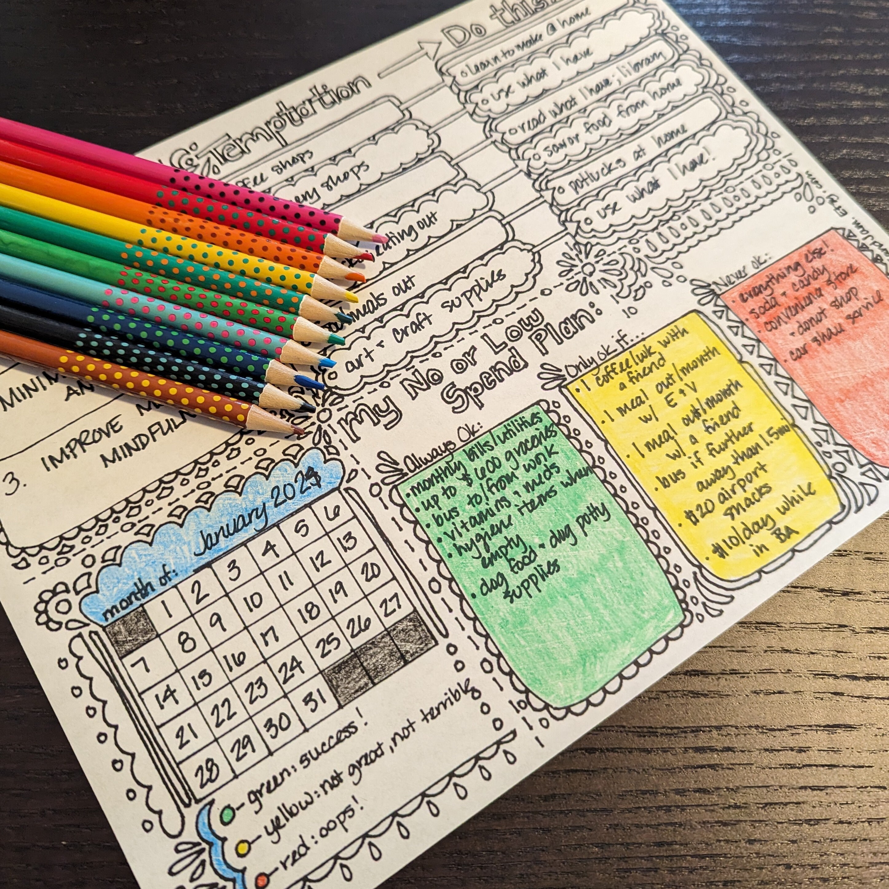 No Spend or Low Spend Tracker and Worksheet Printable, No Spend Habit ...