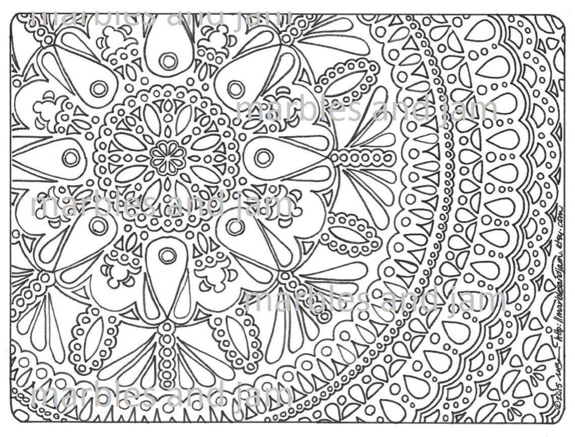 Large Mandala Printable Adult Coloring Page - Etsy
