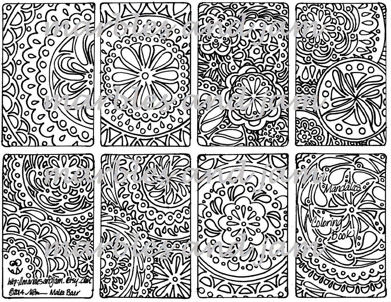 Mini Mandala Coloring Book, Mandala Designs Coloring Book, Adult ...