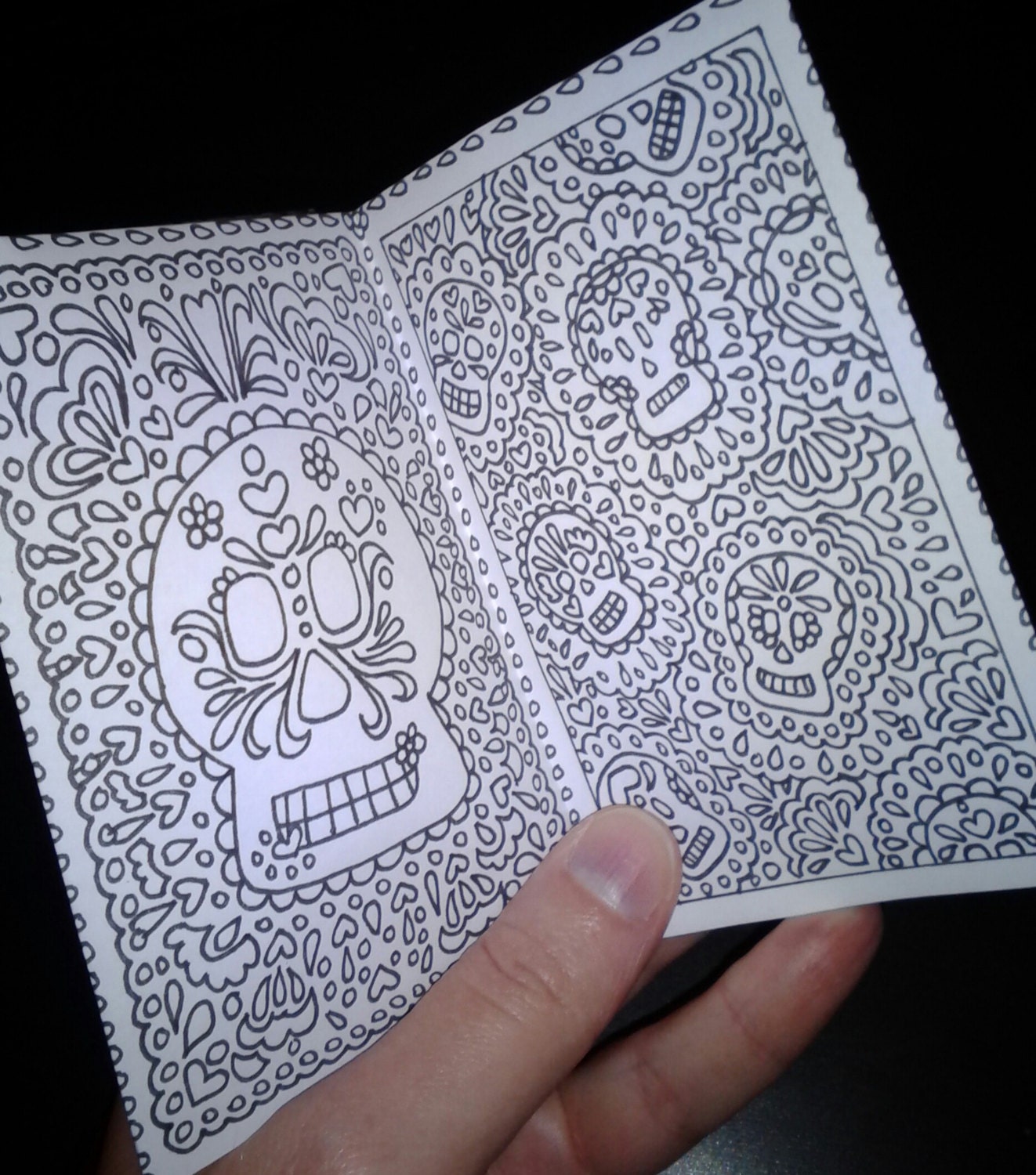 Day of the Dead Sugar Skull Coloring Book, Dia De Los Muertos, Mini ...
