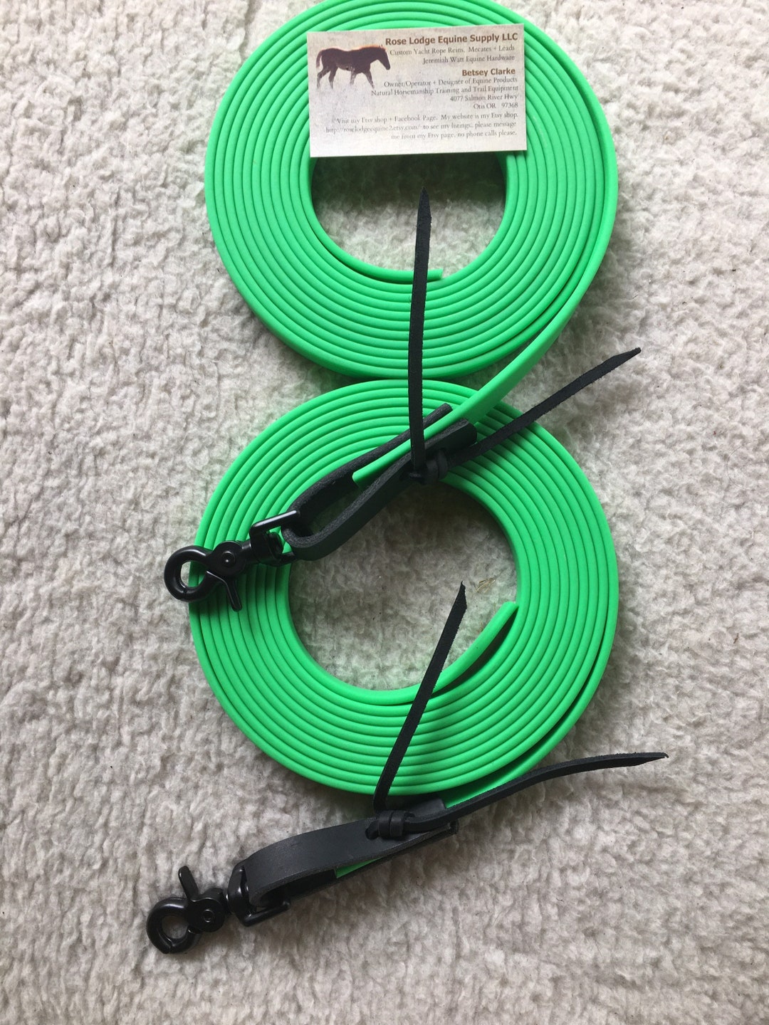 Long Lining / Ground Driving Reins W Leathers Better Than Biothane! 5/8 ...