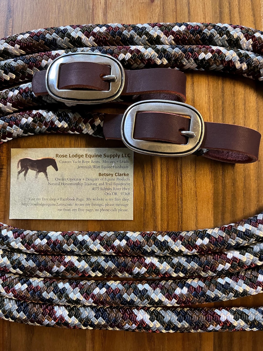 9' Buckle End “country Dressage” Yacht Rope Reins English, Western ...