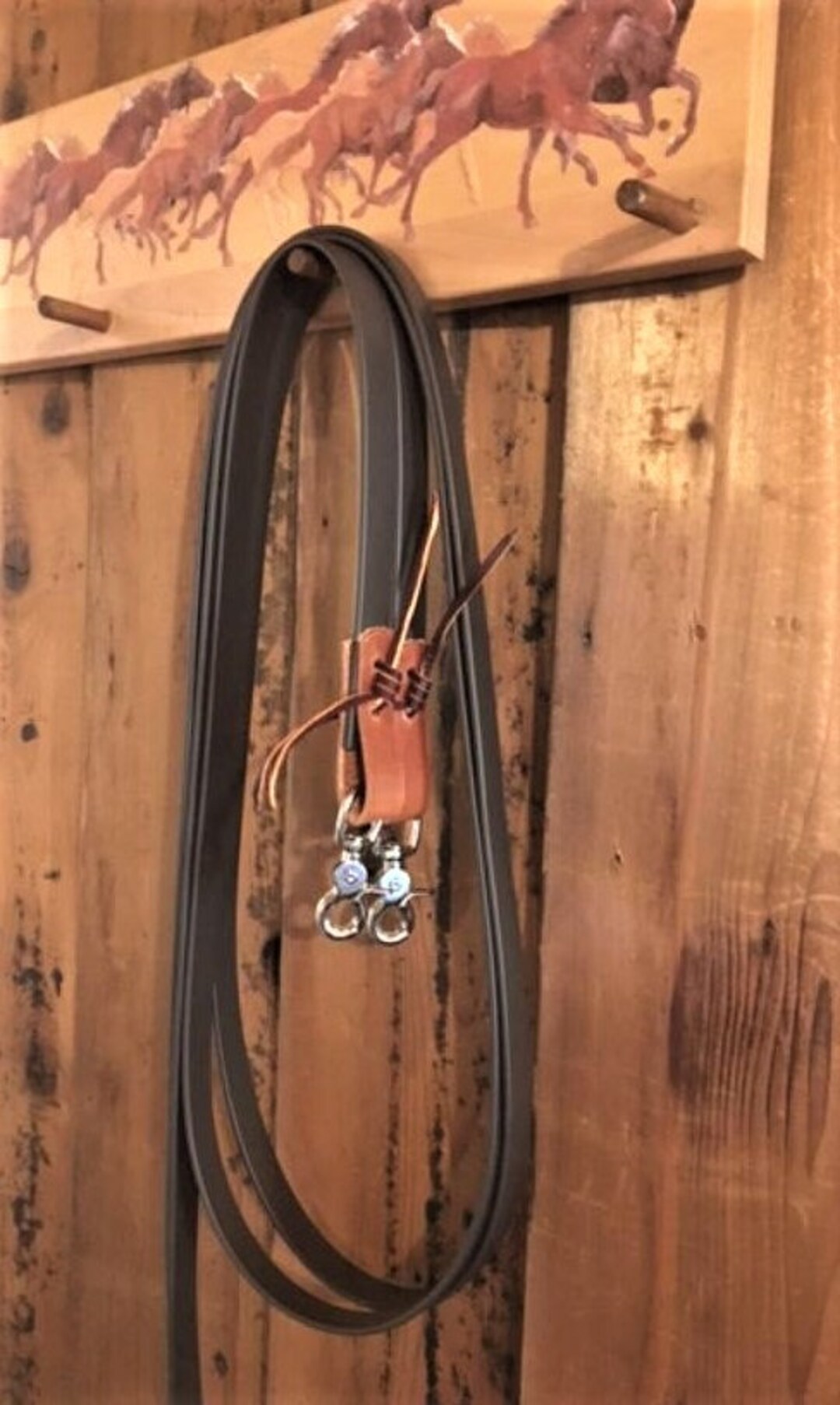 Soft Grip Split or Loop Reins W Leathers Clips, DK BROWN 3/4 Wide ...