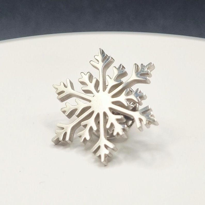 Stainless Steel Snowflake Brooch Pin – Elegant Winter Jewelry - Etsy UK