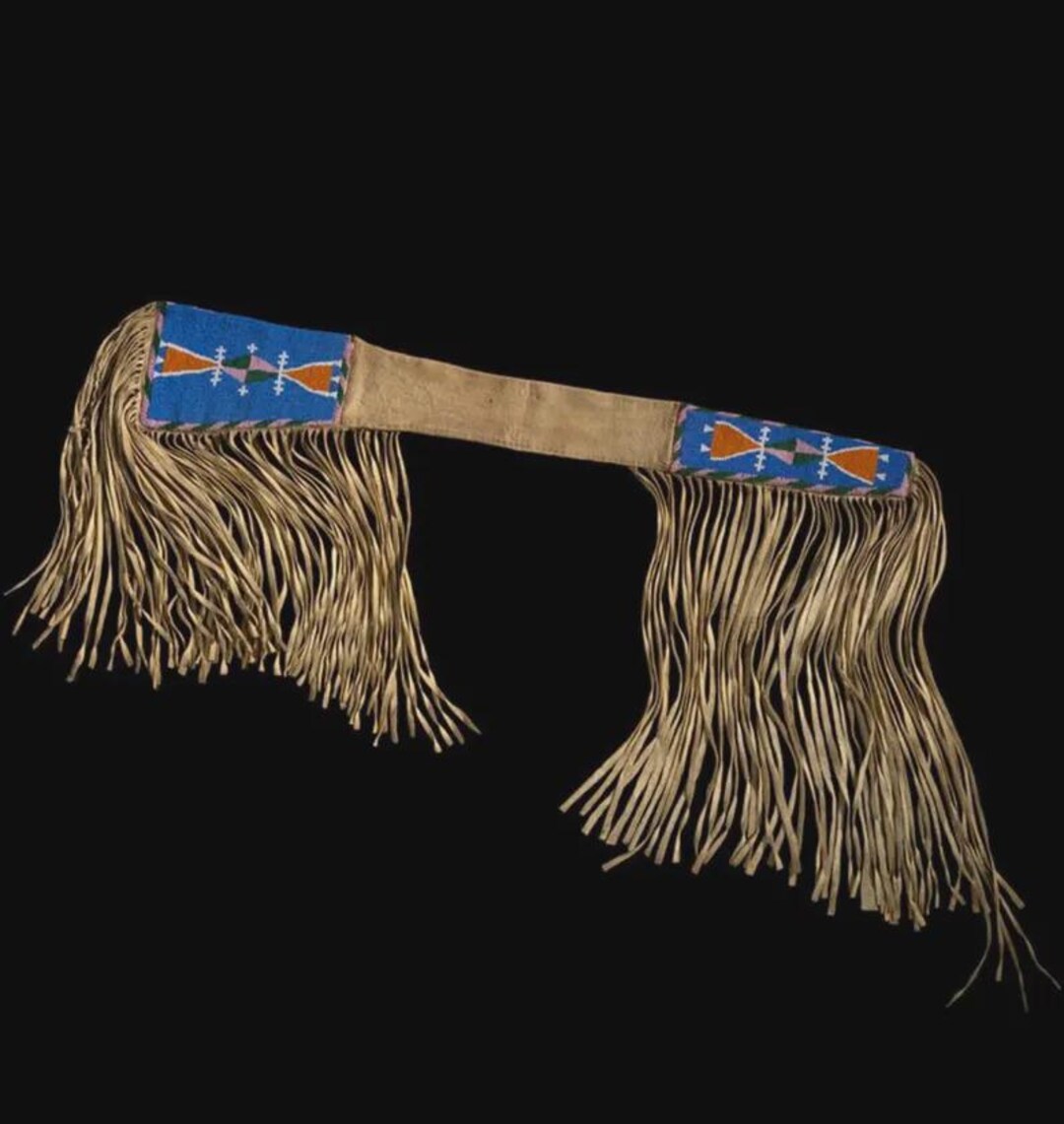 Native American Indian Beaded Rifle Scabbard Sioux Style Suede Leather ...