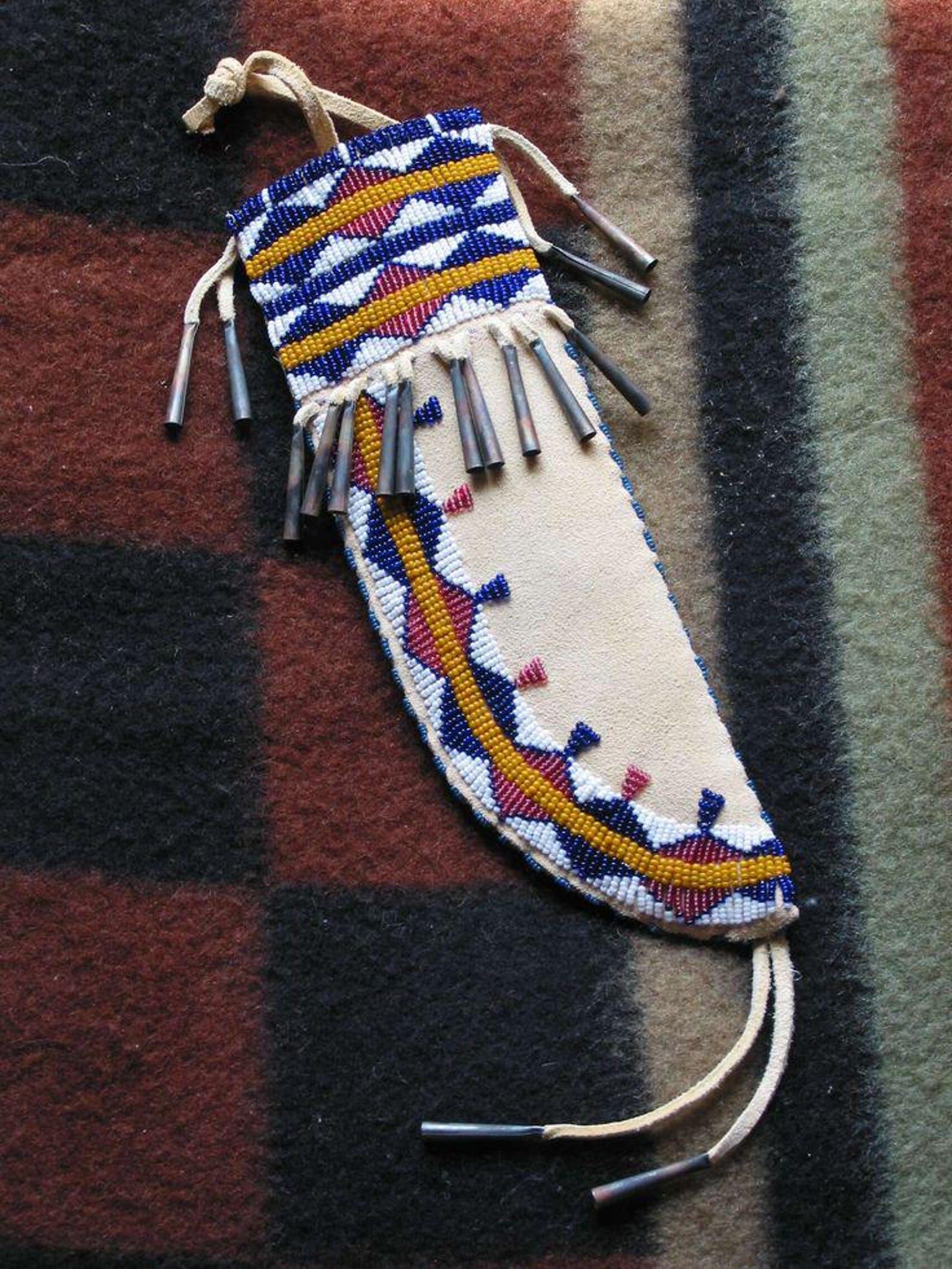 Indian Beaded Knife Cover Suede Leather Knife Sheath - Etsy