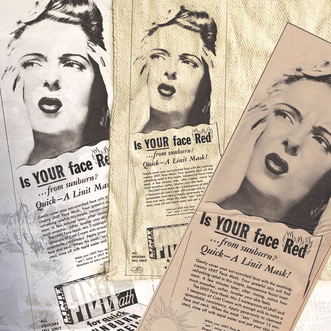 Vintage Linit Bath Face Mask Ad - Digital Download - PNG, JPG - 1940s ...