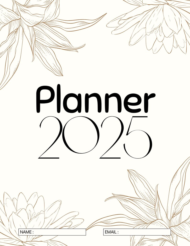 2025 Monthly Planner Printable, A4/letter Size, Monthly Organizer ...
