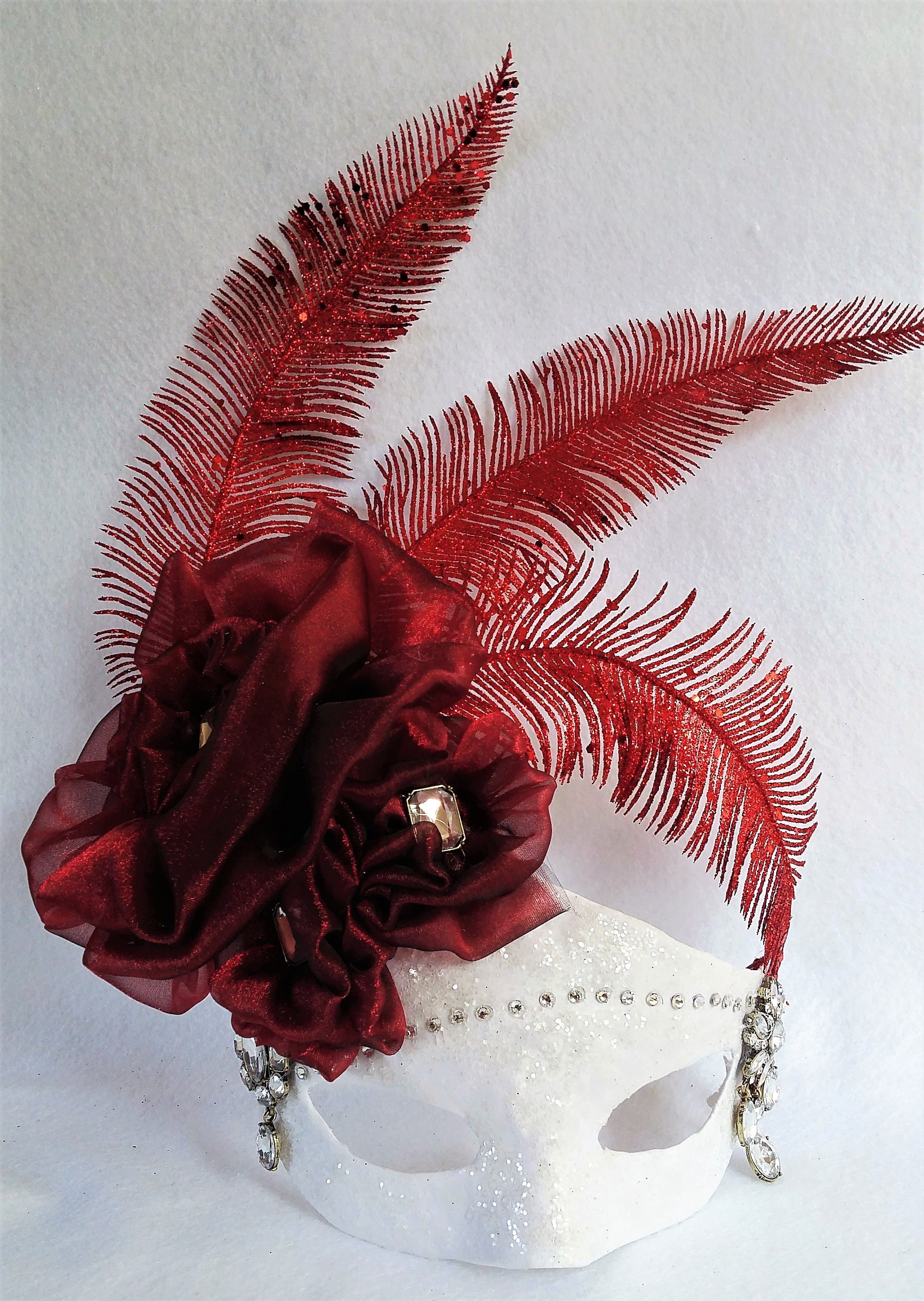 Red White Masquerade Mask, Masquerade Mask, Masquerade Ball, Fantasy ...