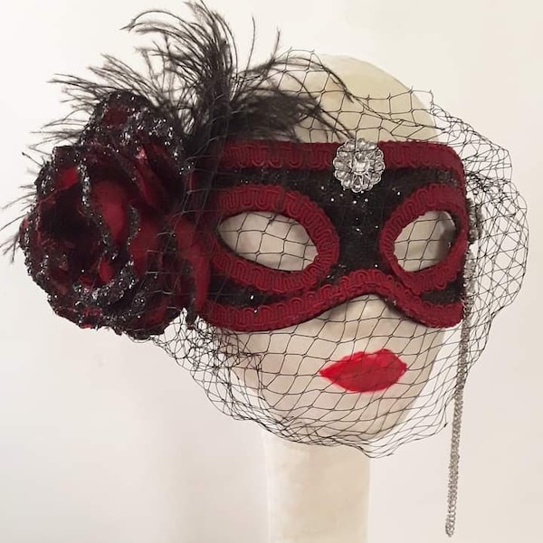 Red Masquerade Mask - Etsy