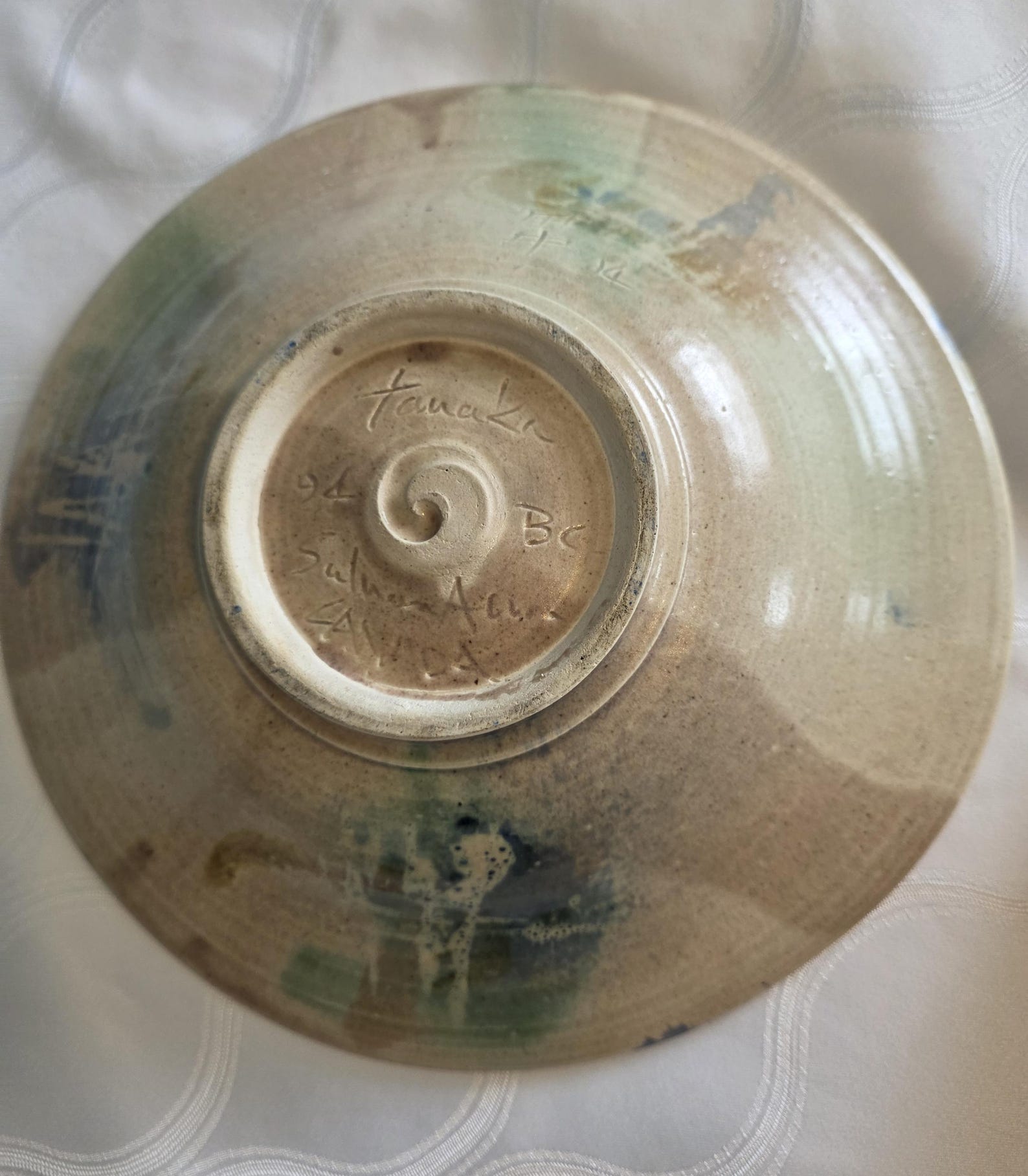 Richard Tanaka Studio Pottery Bowl – 1994 Signed BC Art Stoneware With ...