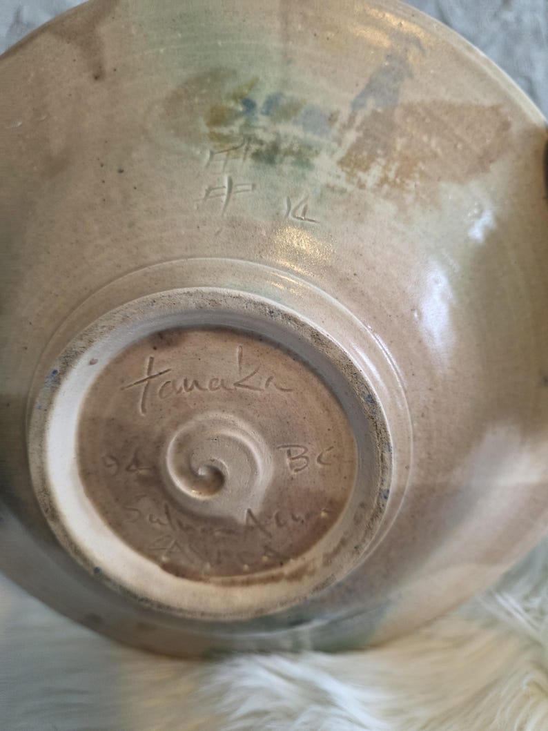 Richard Tanaka Studio Pottery Bowl – 1994 Signed BC Art Stoneware With ...