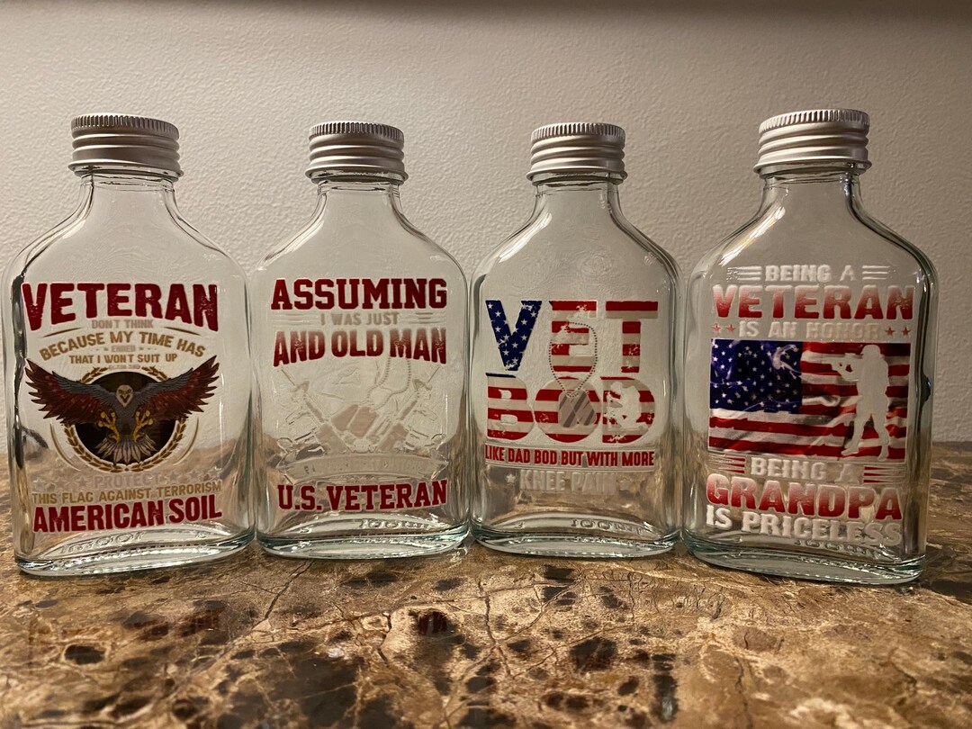 Glass Flasks. Multiple Designs. Each Sold Separate.others Available. - Etsy