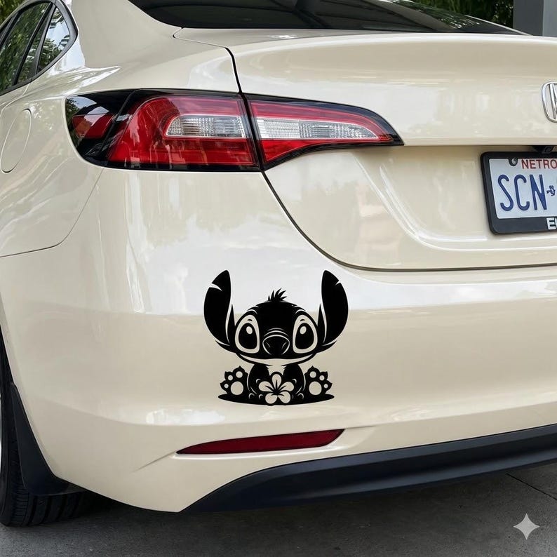 Vinyl Car Decal- Stitch - Etsy