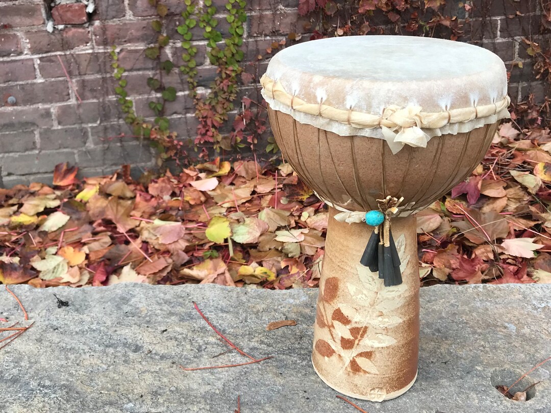 Clay Doumbek/goblet Drum/darbuka/hand-crafted Drum With Goat Skin Drum ...