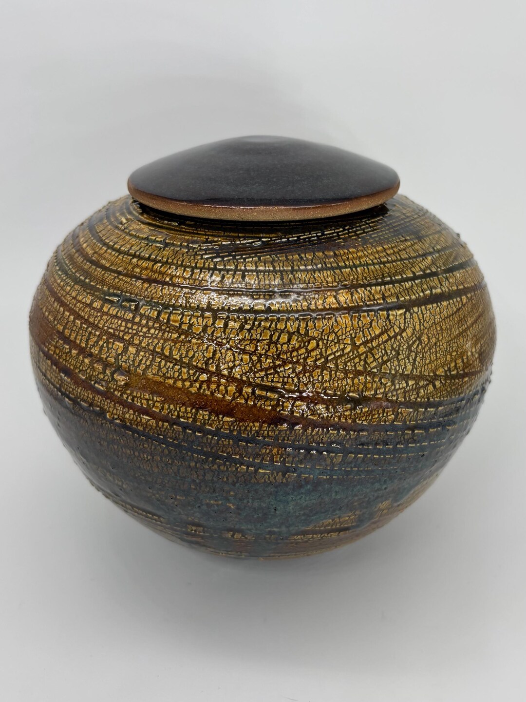 Ceramic Moon Jar; Pottery Lidded Jar, Moon Jar, Ginger Jar, Lidded ...