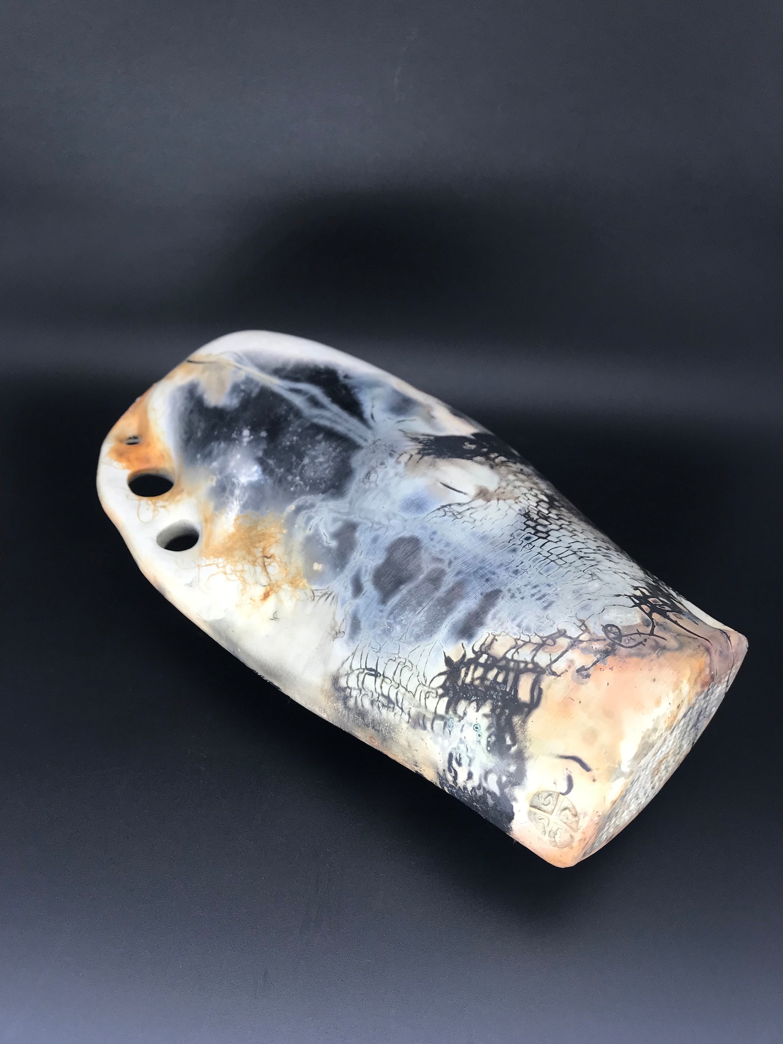 Pit Fired Decorative Pottery Vase. Barrel Fired Pottery. Collectible ...