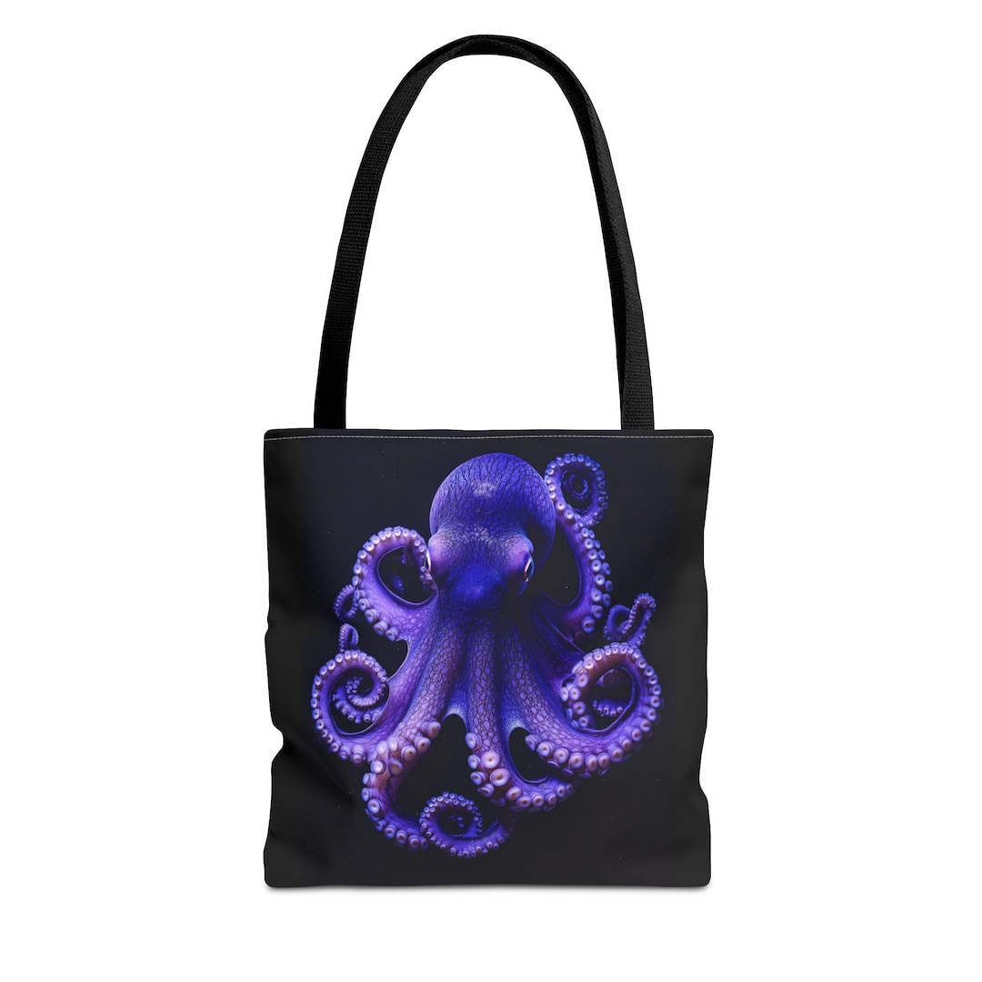 Purple Octopus Tote Bag - in 3 Sizes. Any Occasion Gift for Octopus ...