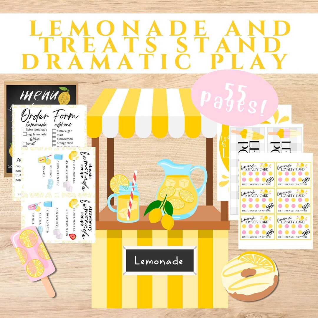 Lemonade Stand and Treats Dramatic Play - Lemonade Montessori Activity ...