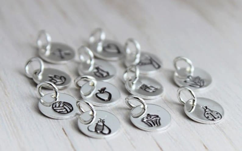 Design Stamp Sterling Silver Disc Sterling Silver Add on - Etsy