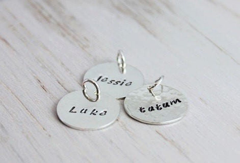 Personalized Name Disc Medium 5/8 Sterling Silver - Etsy
