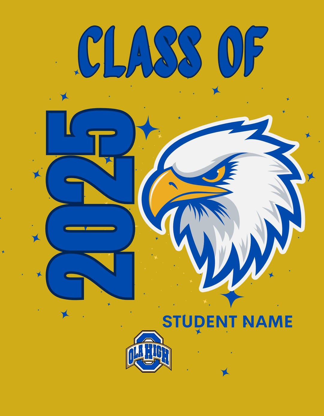 Custom Graduation Eagle Mascot - Etsy