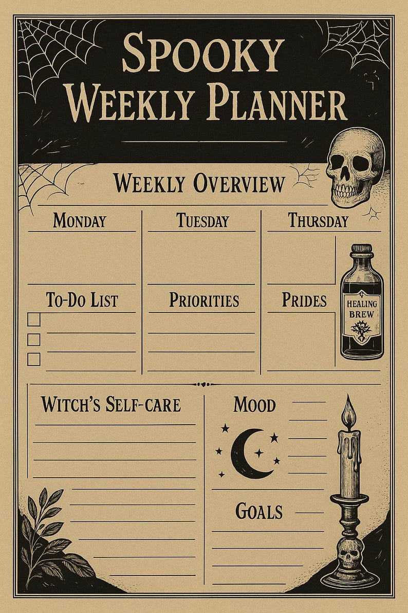 Spooky Planner - Etsy