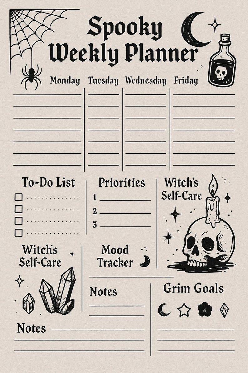 Spooky Planner - Etsy