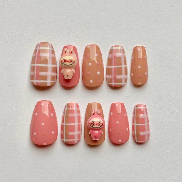 Labubu Press on Nails - Etsy