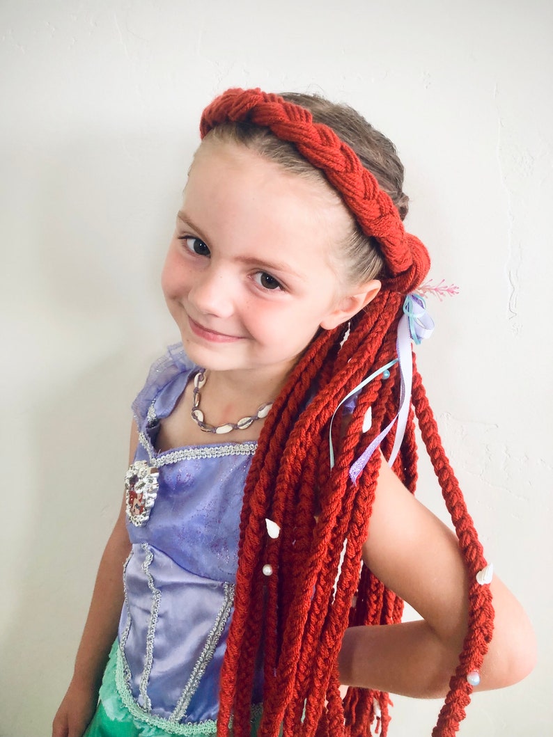 FREE SHIP! - Live Action Mermaid Ariel Braid - Princess Wig Locks for ...