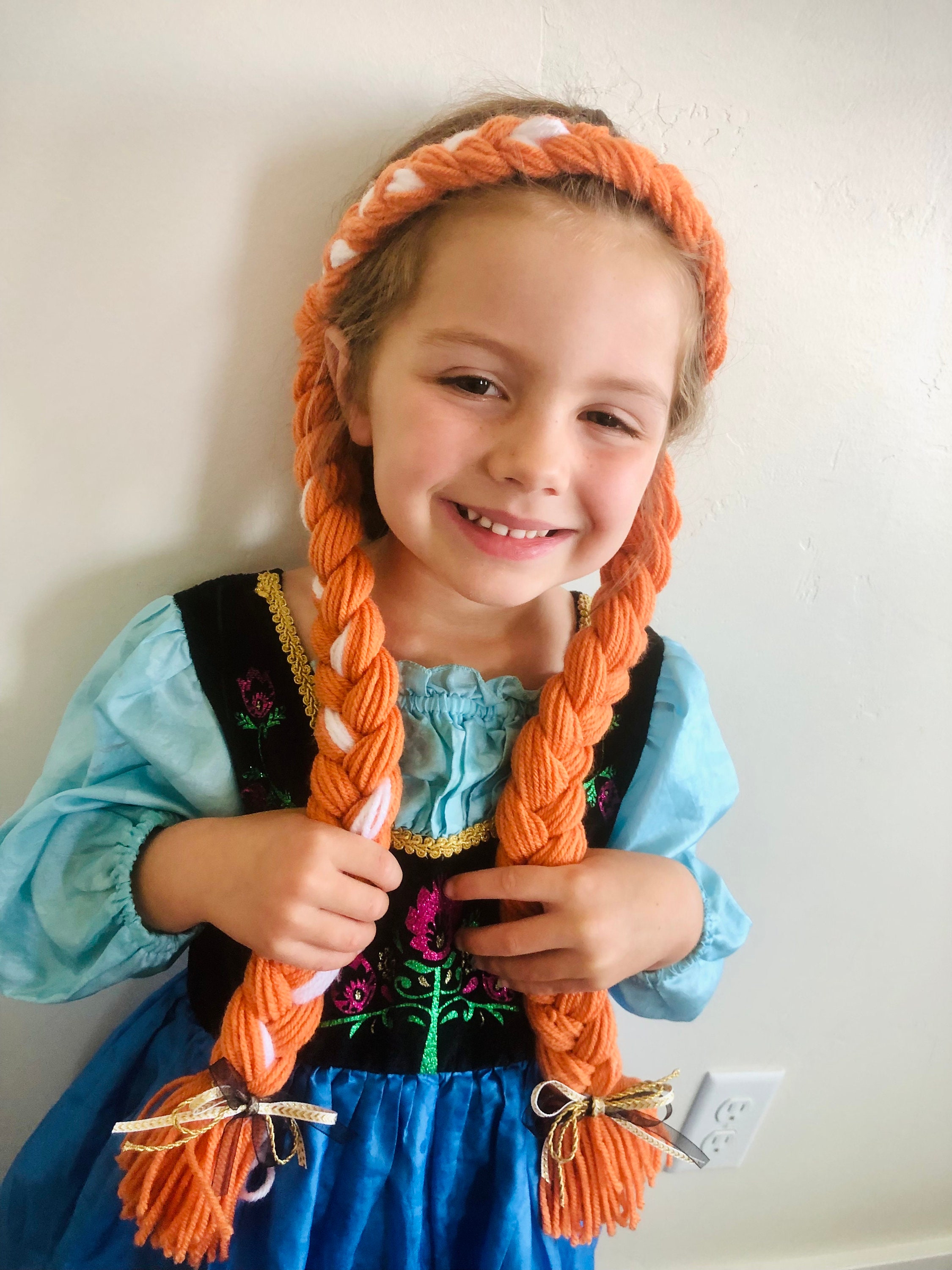 FREE SHIPPING! - SET of Frozen Elsa and Anna Braids - Princess Yarn Wig ...