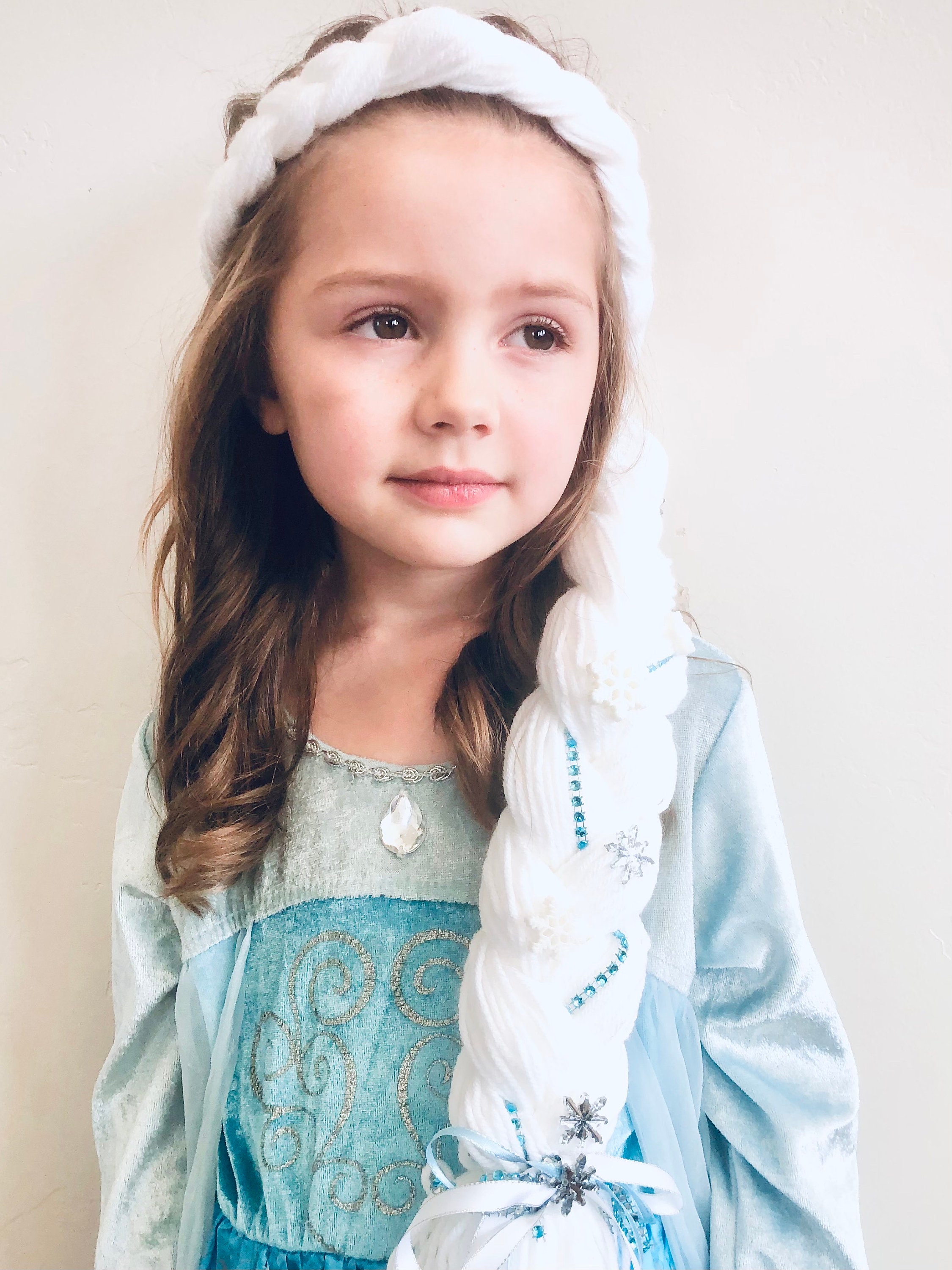 FREE SHIPPING! - Frozen Elsa Braid - Snow Queen Yarn Wig for Halloween ...