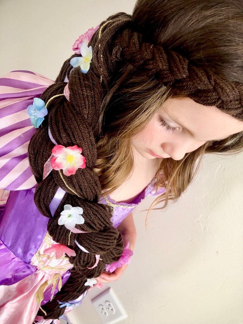 LIGHT UP! - Rapunzel Braid - Dark Brown Brunette or Black - Princess ...