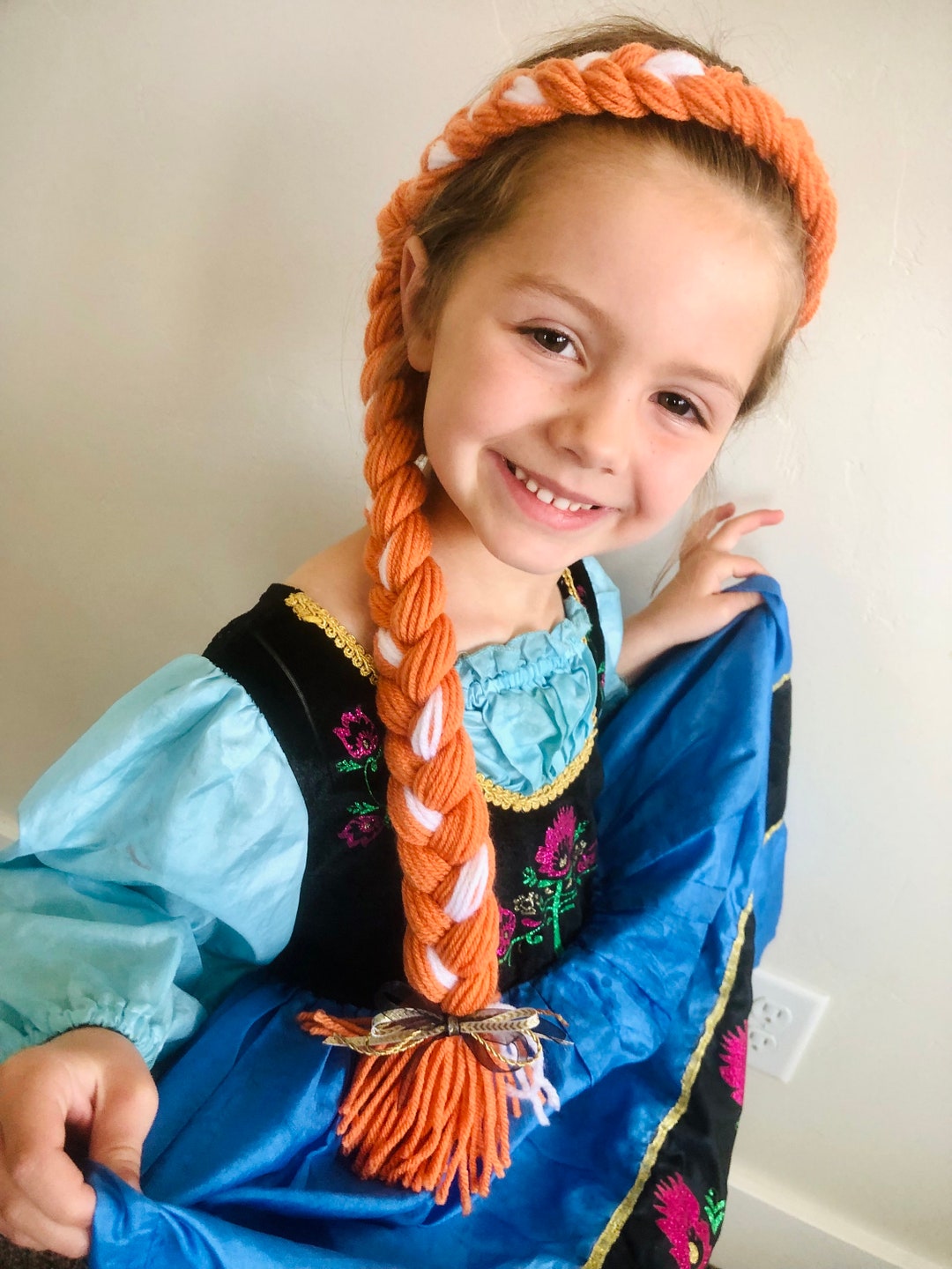 FREE SHIPPING! - Frozen Anna Braids - Princess Yarn Wig for Costume or ...
