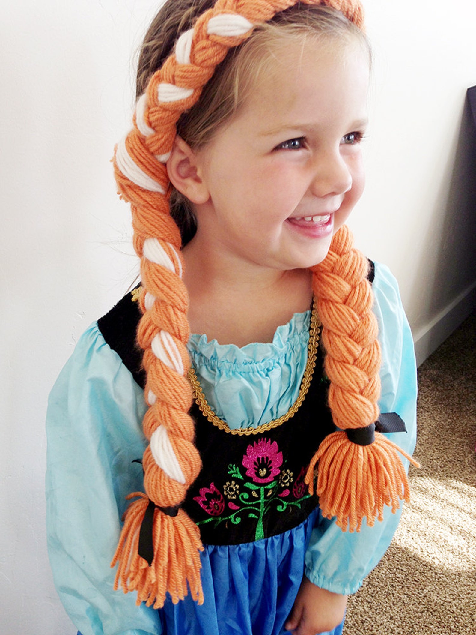 FREE SHIPPING Frozen Anna Braids Princess Wig for - Etsy