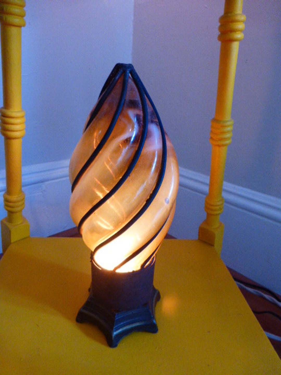 Victorian Blown GLASS FLAME Lamp Shade for Life Sized Figural 1800s - Etsy