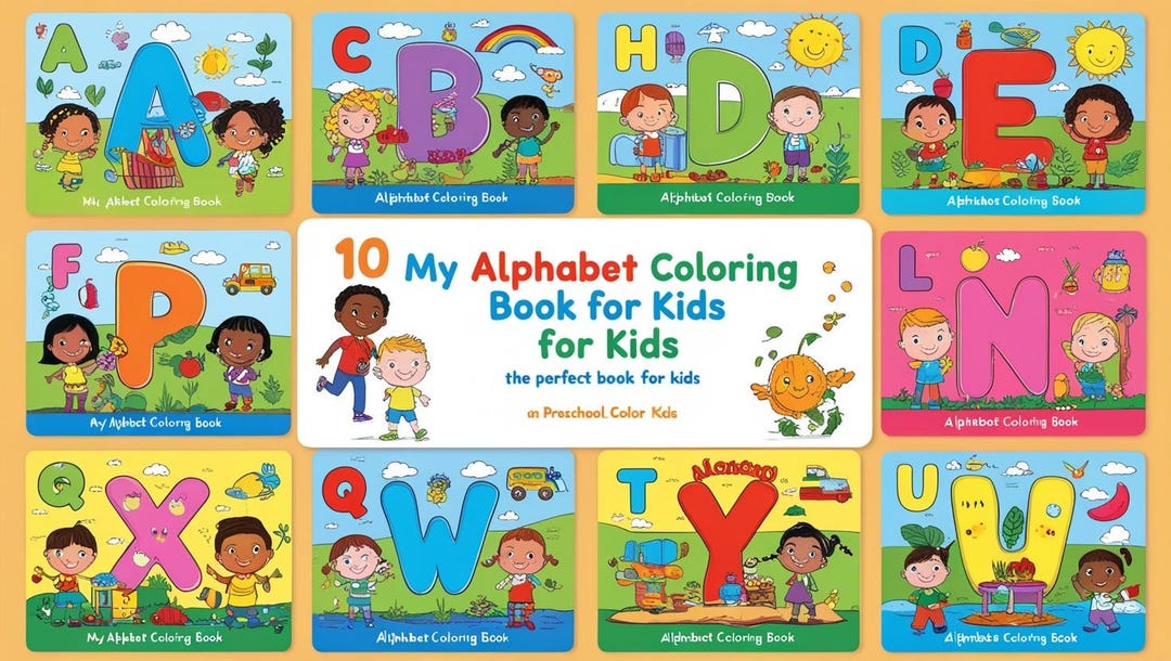 My Alphabet Coloring Book for Kids - Etsy