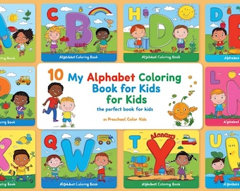 Alphabet Coloring Book for Kids A to Z Printable Letters Activity PDF ...