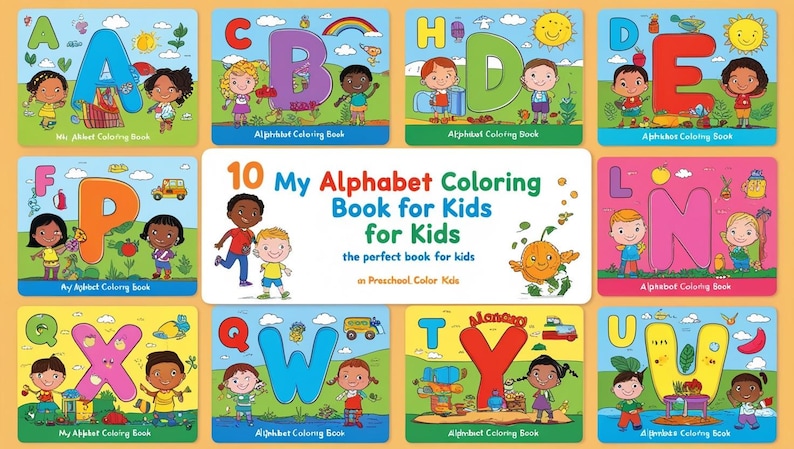 My Alphabet Coloring Book for Kids - Etsy