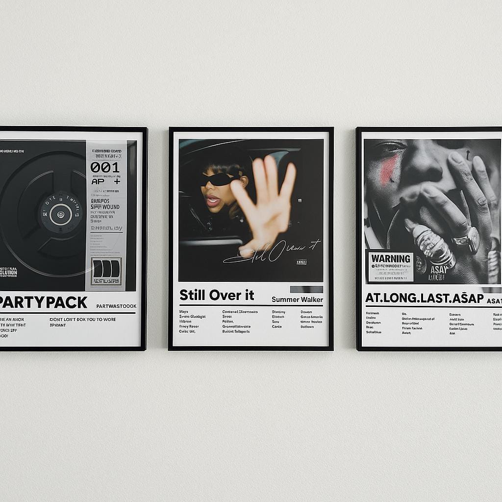 Custom Album Cover FRAMED Posters | Aesthetic Music Wall Art ...