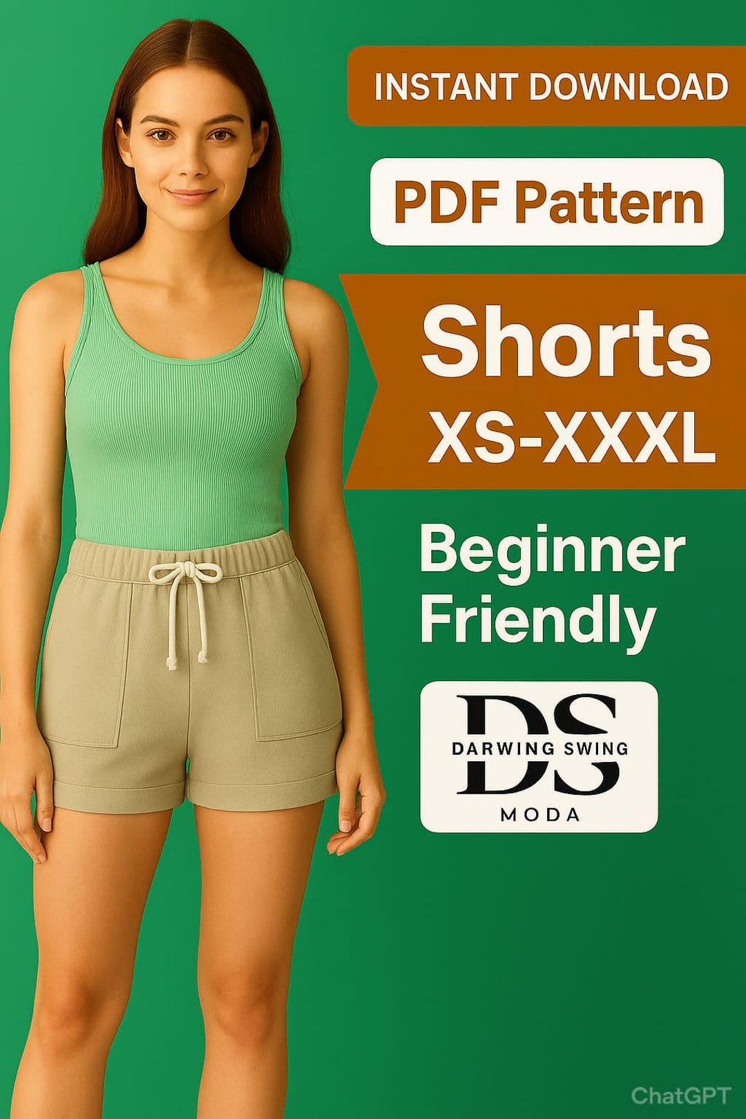 Shorts Sewing Pattern Elastic Shorts Pattern Easy Shorts PDF Sewing ...